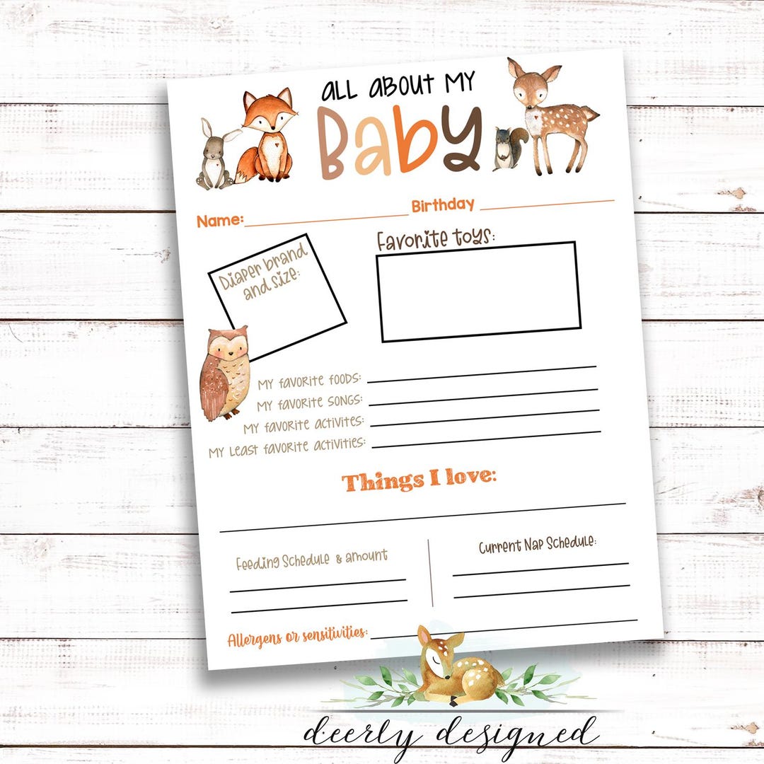 Woodland Theme Baby Information - About My Baby - Daycare, Babysitter ...