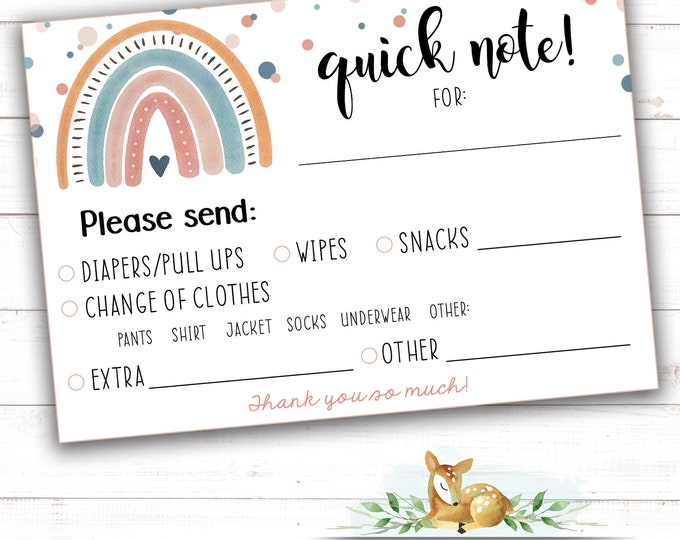 Boho Daycare Report Mail -daycare Printable - Day Care Report - Daily ...