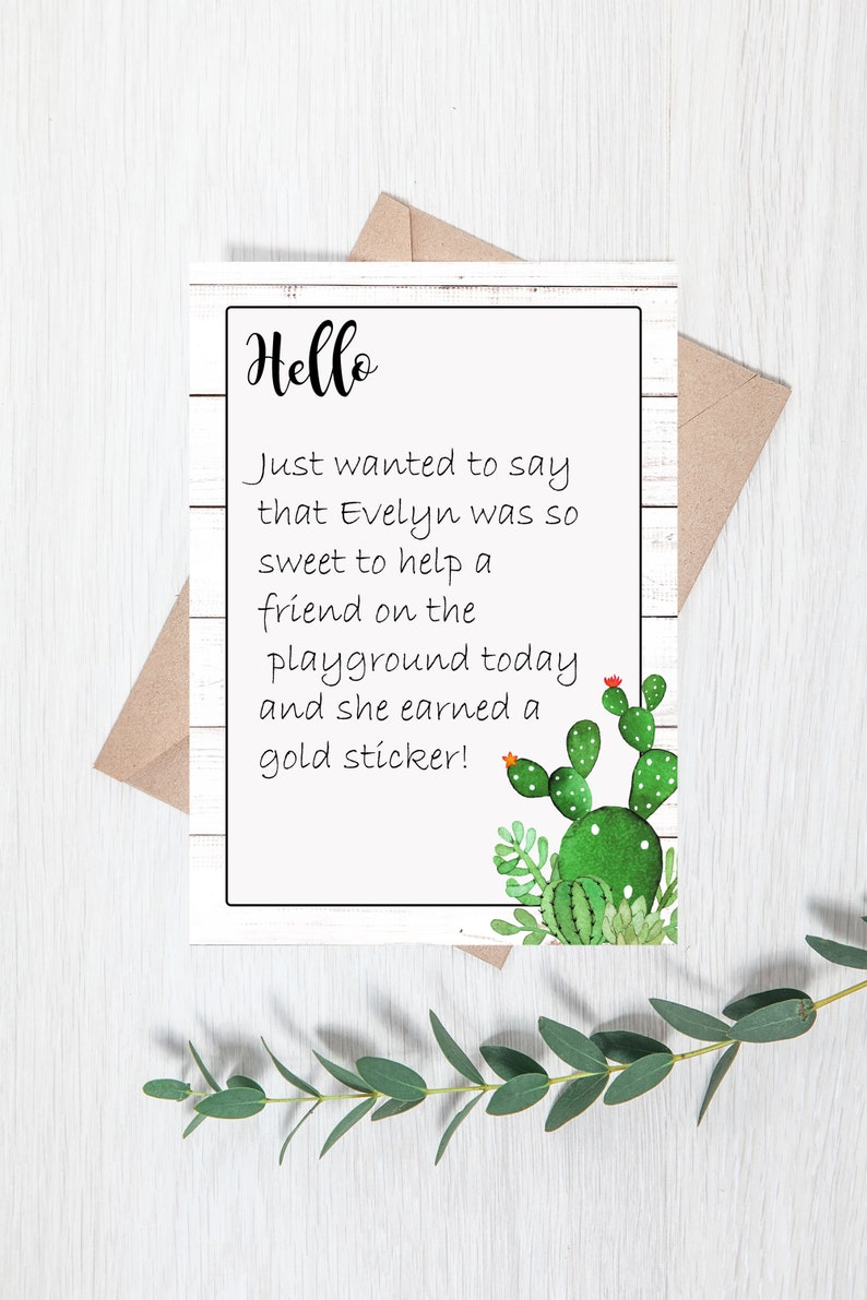 Cactus Farmhouse Shiplap Classroom Notes From the Teacher - Etsy
