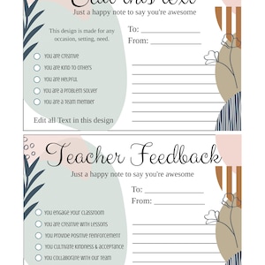 EDITABLE Abstract Boho Stationary - Employee - Teacher Mail - Teacher ...
