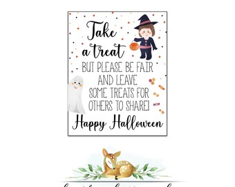 Halloween Candy Sign | Etsy