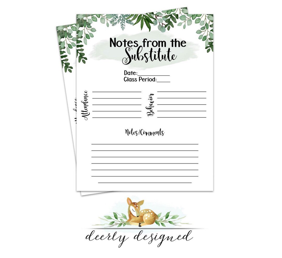 Notes From the Substitute - Greenery - Boho - Farmhouse - Eucalyptus ...