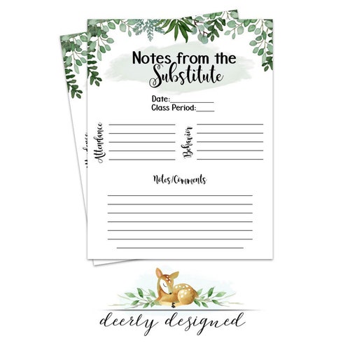 Notes From the Substitute Greenery Boho Farmhouse - Etsy