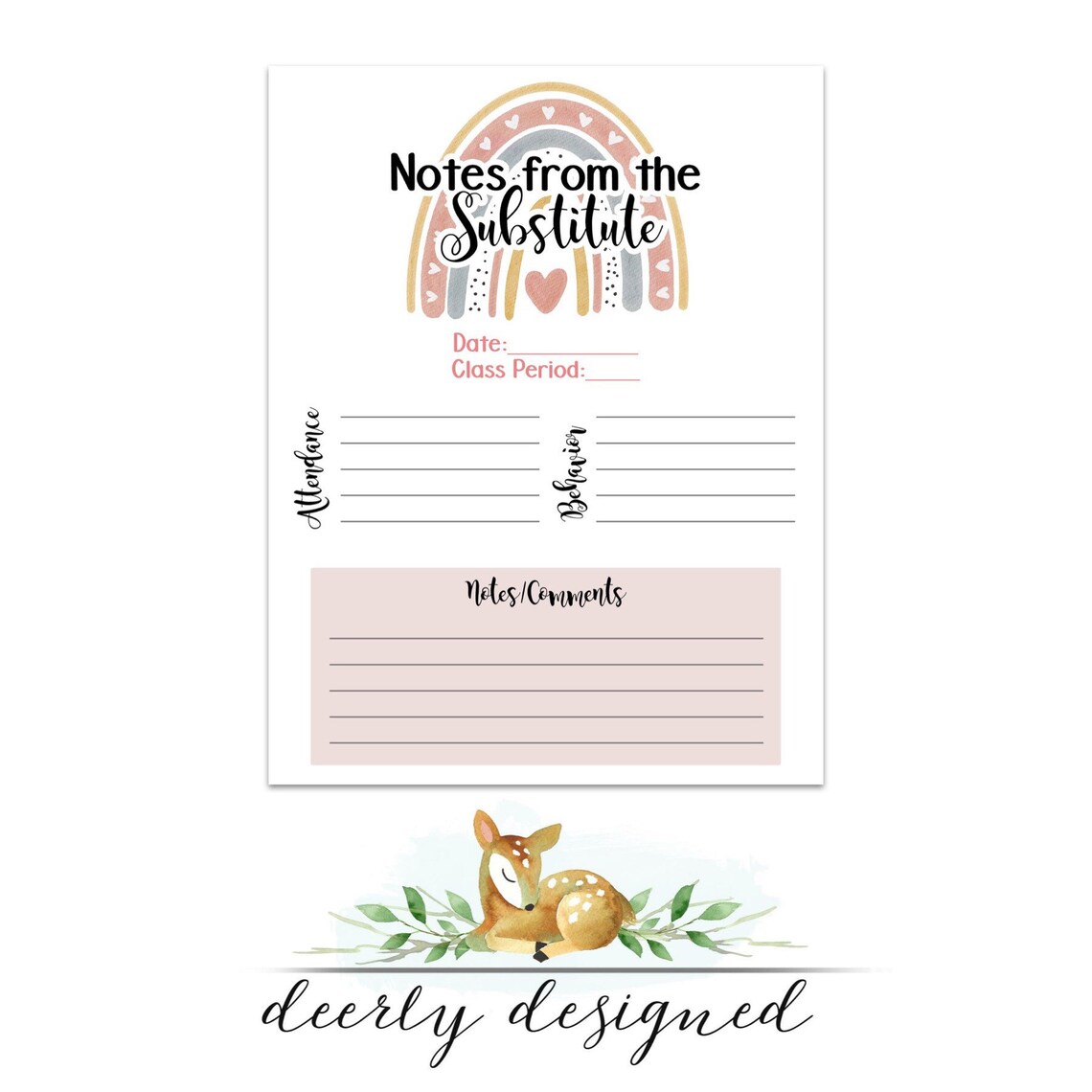 Notes From the Substitute Rainbow Boho Farmhouse - Etsy
