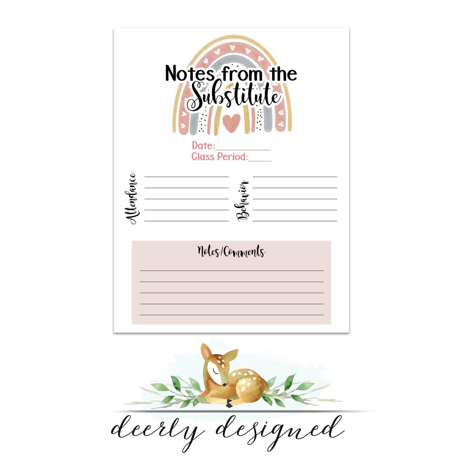 Notes From the Substitute Rainbow Boho Farmhouse - Etsy