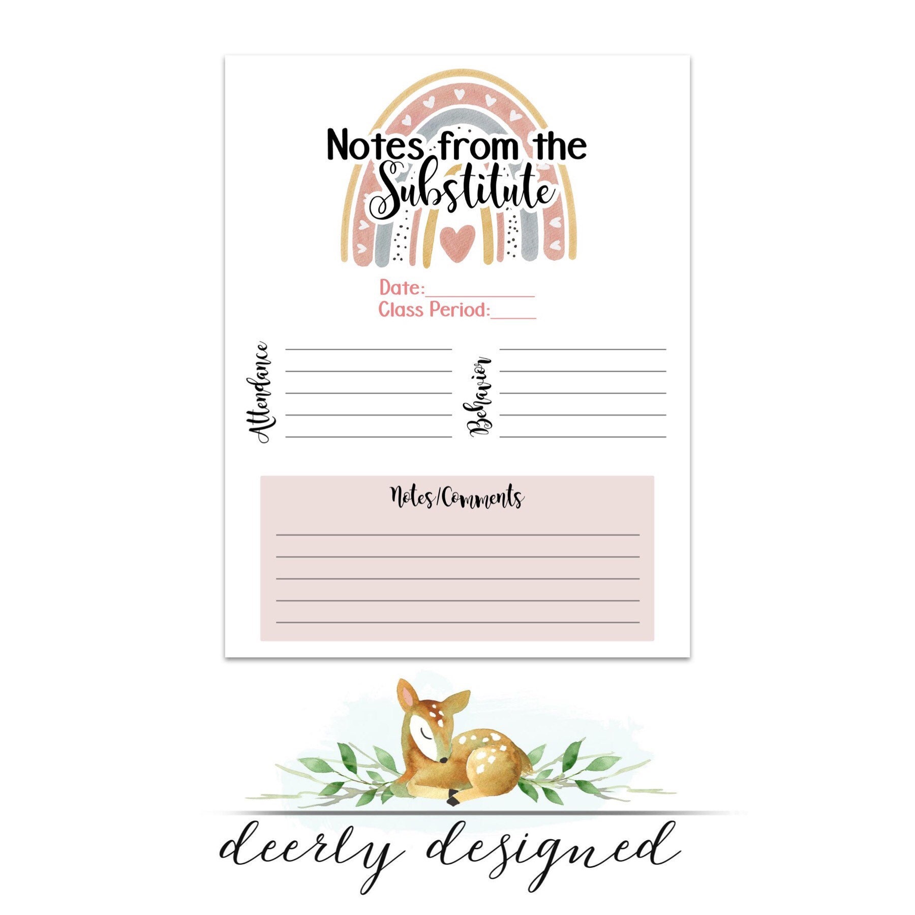 Notes From the Substitute - Rainbow - Boho - Farmhouse - Rainbow ...