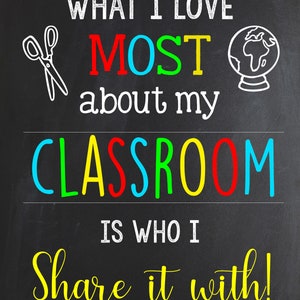 Classroom Quote - Teacher's Sign - Classroom Printable Digital Download ...