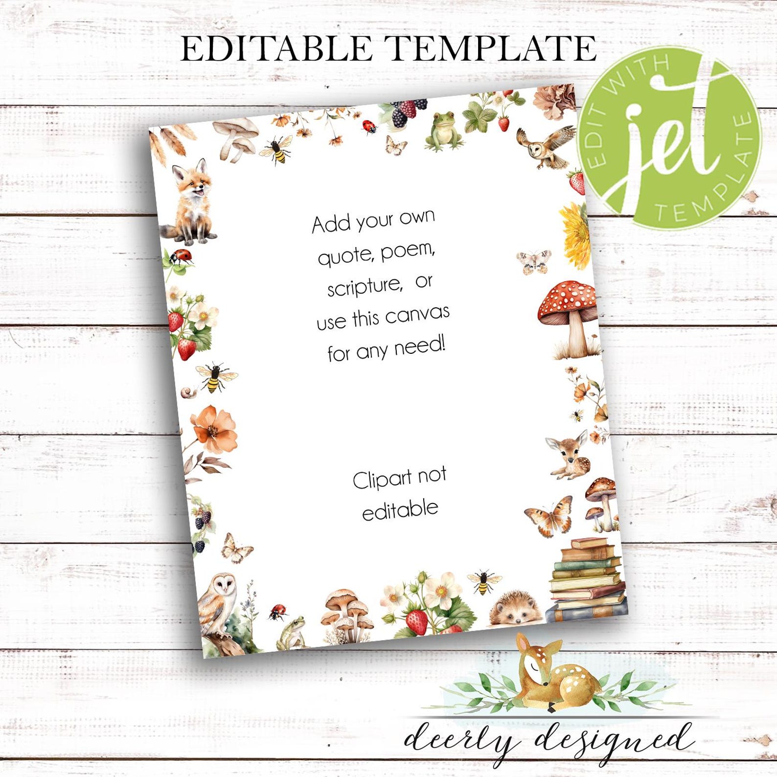 EDITABLE TEMPLATE - 8x10 Nature Canvas - Homeschool - Nature ...
