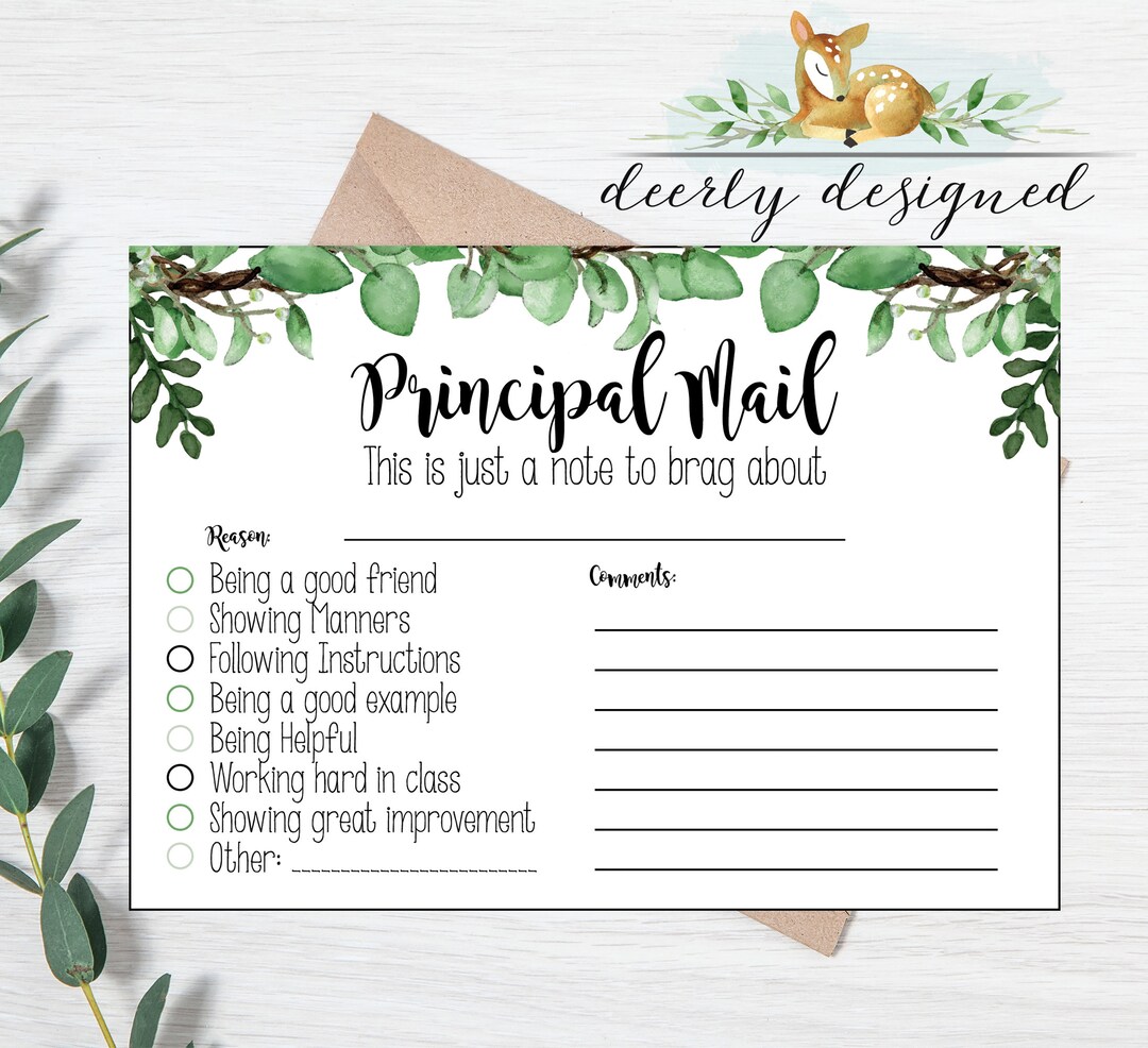 Principal Positive Feedback Note - Mail From Principal - Gift for ...