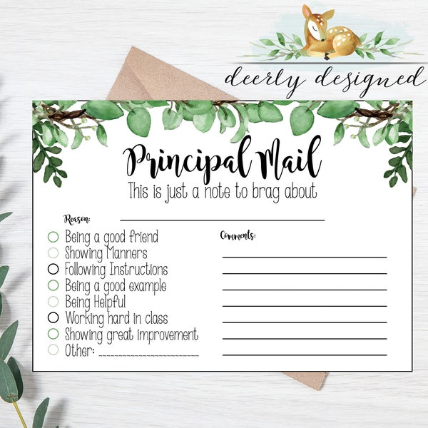 Positive Note From the Principal - Etsy