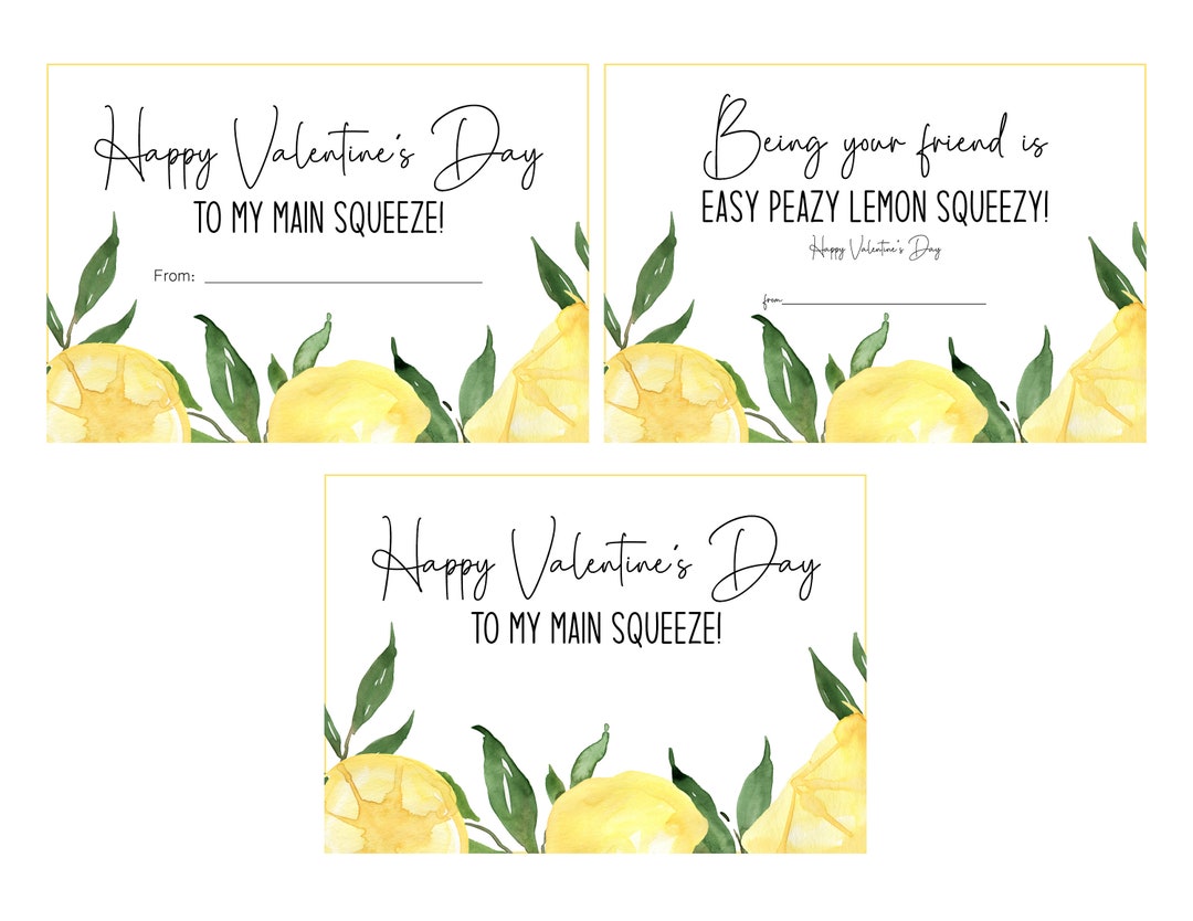 Lemon Valentine Cards Adult Valentine Card Valentine Tags Valentine ...