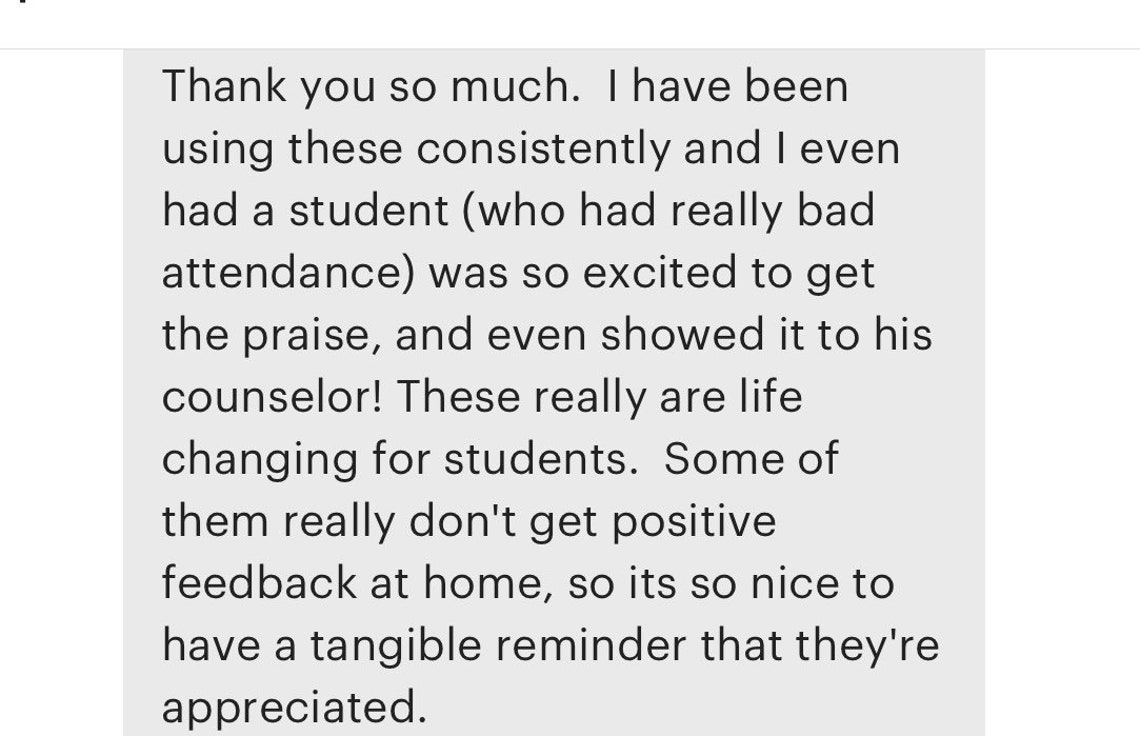 Christmas Teacher Mail Rainbow Note From the Teacher - Etsy