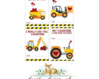 Construction Valentine Card | Etsy