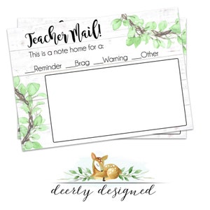 Set of 2 Farmhouse Shiplap Teacher Mail - Note From the Teacher ...