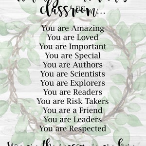 Farmhouse Rustic Classroom Motivational Quote for Teachers or Teacher ...