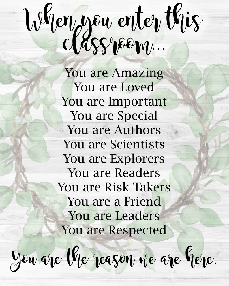 Farmhouse Rustic Classroom Motivational Quote for Teachers or - Etsy