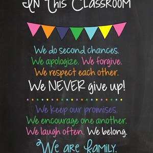 Classroom Quote - Teacher's Sign - Classroom Printable Digital Download ...