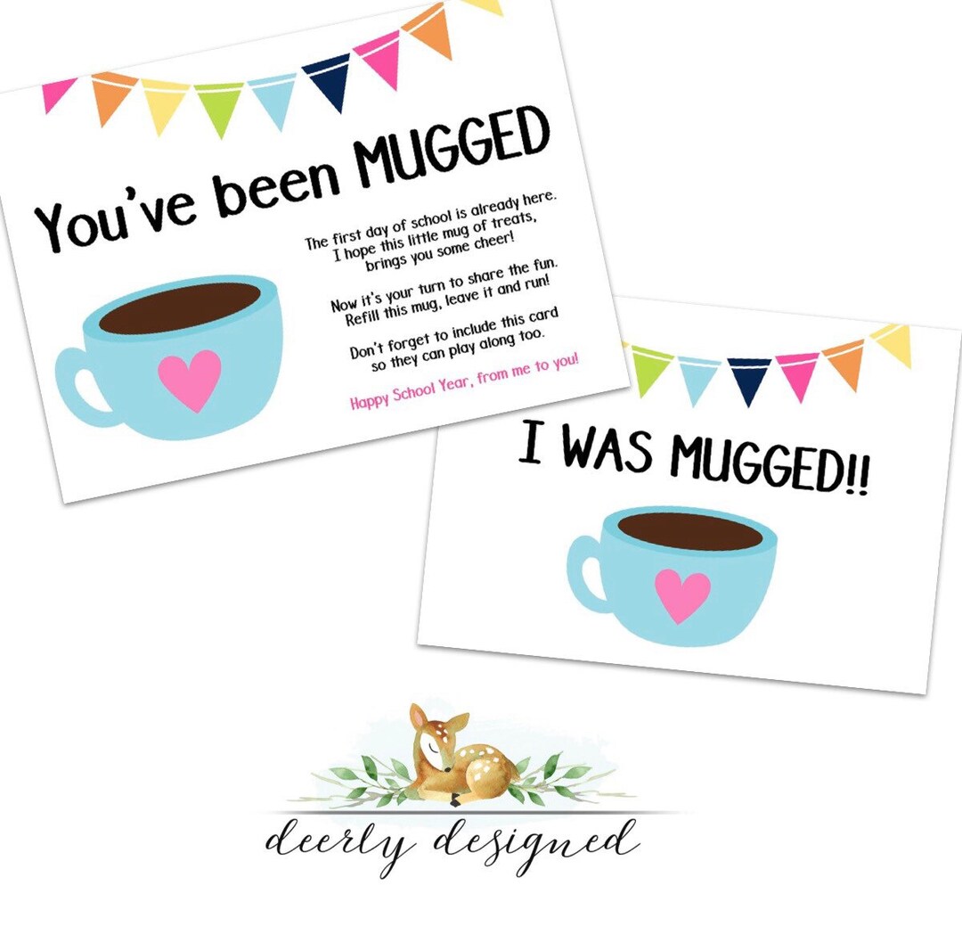 You've Been Mugged - Mugged - Teacher Gift - First Day of School ...