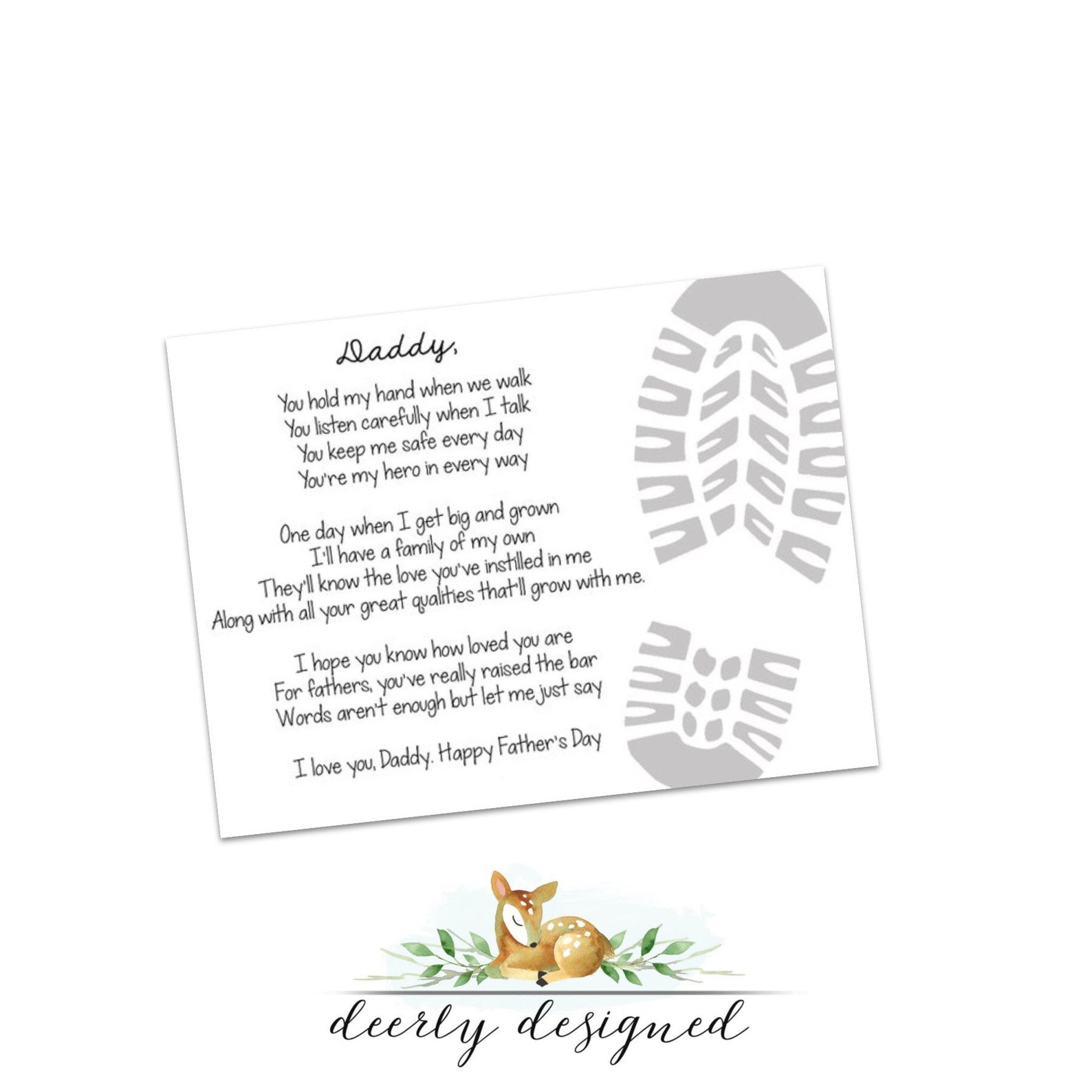 Father's Day Footprint Poem Craft - Father's Day Craft - Father's Day ...
