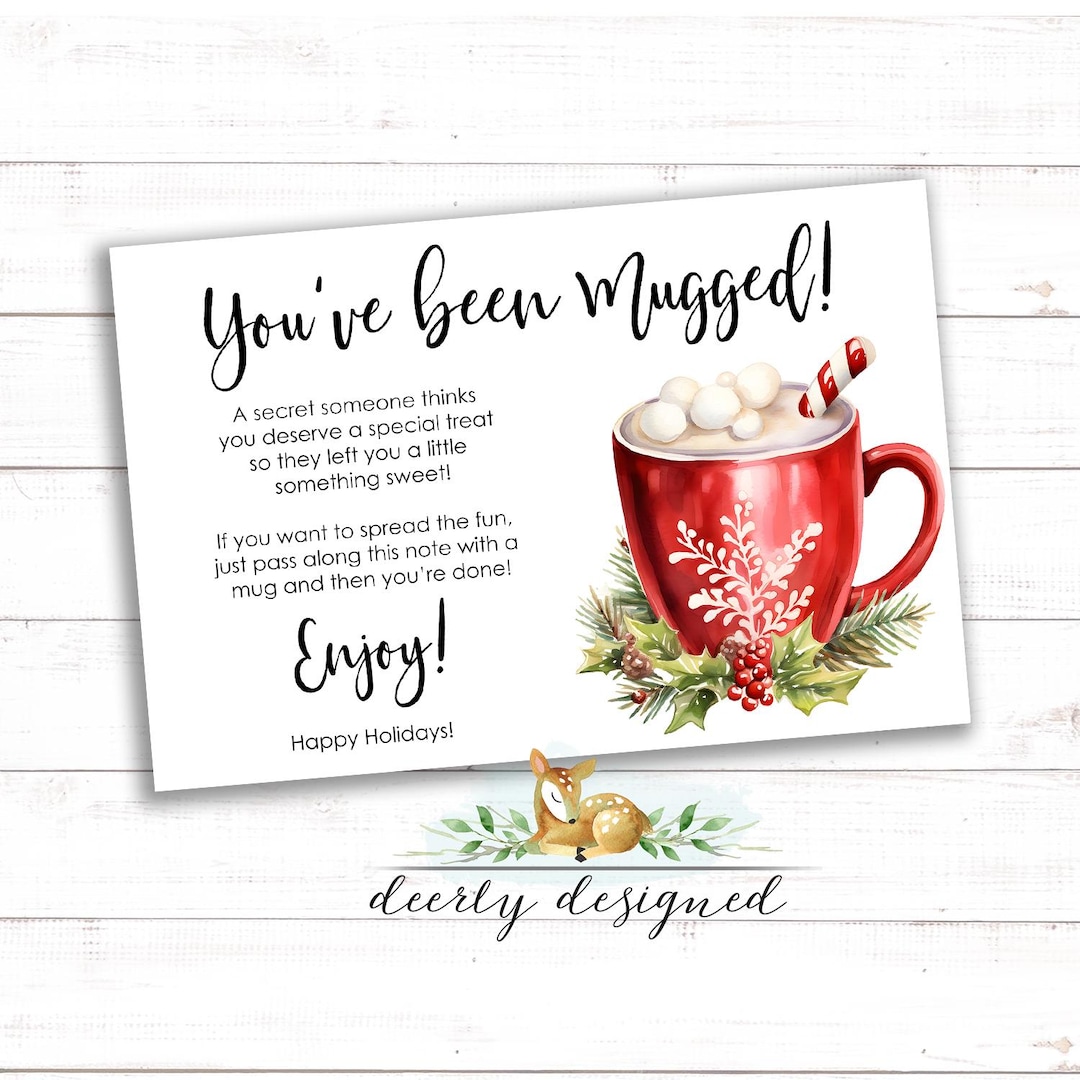 Mugged Christmas Gift Prank Download Printable - Mugged - You've Been ...