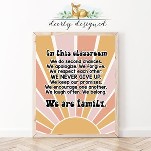 Retro Classroom Sign - Retro Motivational Quote - Retro Class Decor ...