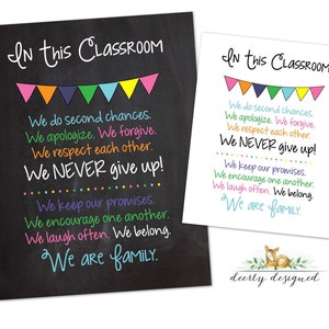 Classroom Quote - Teacher's Sign - Classroom Printable Digital Download ...