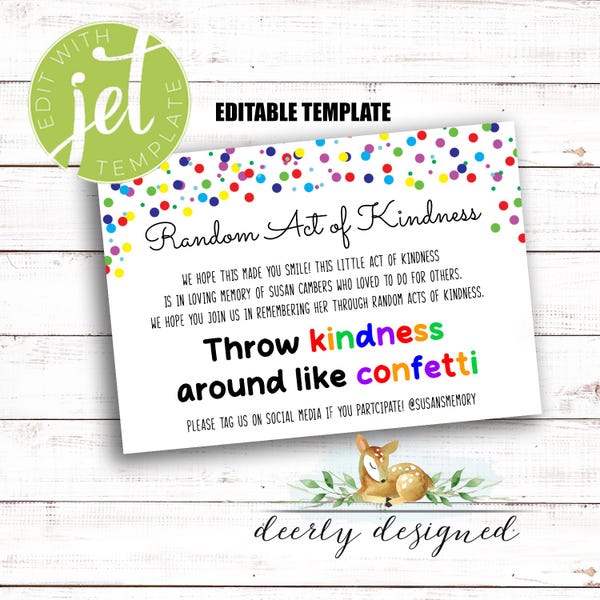 Random Acts of Kindness Cards - Etsy