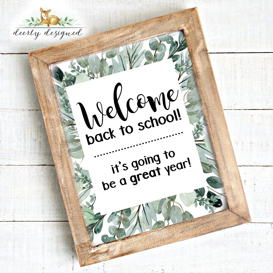 Back to School Sign - Welcome Bulletin Board - Folder Cover - Classroom ...