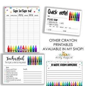 EDITABLE Sign in / Sign Out Sheet for Daycare - School - Mother's Day ...