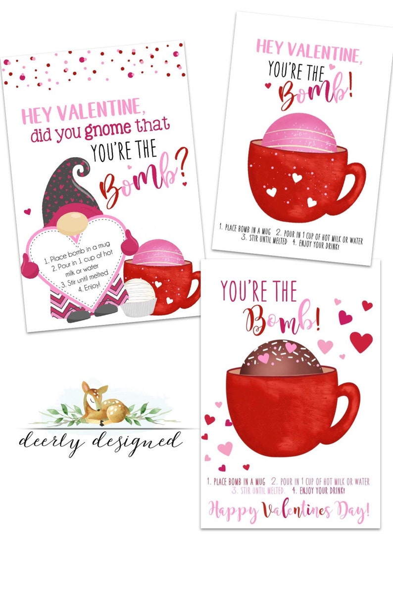Cocoa Bomb Hot Chocolate Bomb Printable Valentines Day Hot - Etsy