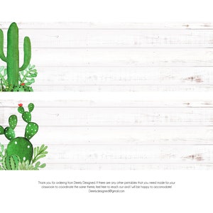 Cactus Farmhouse Shiplap Name Strip Desk Name Tag Strip - Etsy