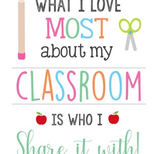 Classroom Quote - Teacher's Sign - Classroom Printable Digital Download ...