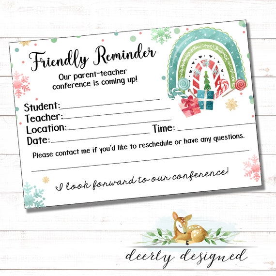 Printable Parent Teacher Conference Reminder