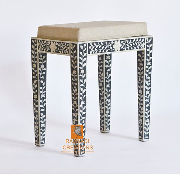 Bone Inlay End Table - Etsy