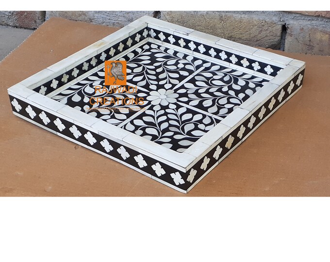 Handmade Mother of Pearl Inlay Wooden Modern Floral Pattern - Etsy