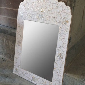 Handmade Mother of Pearl Inlay Wooden Modern Floral Pattern - Etsy