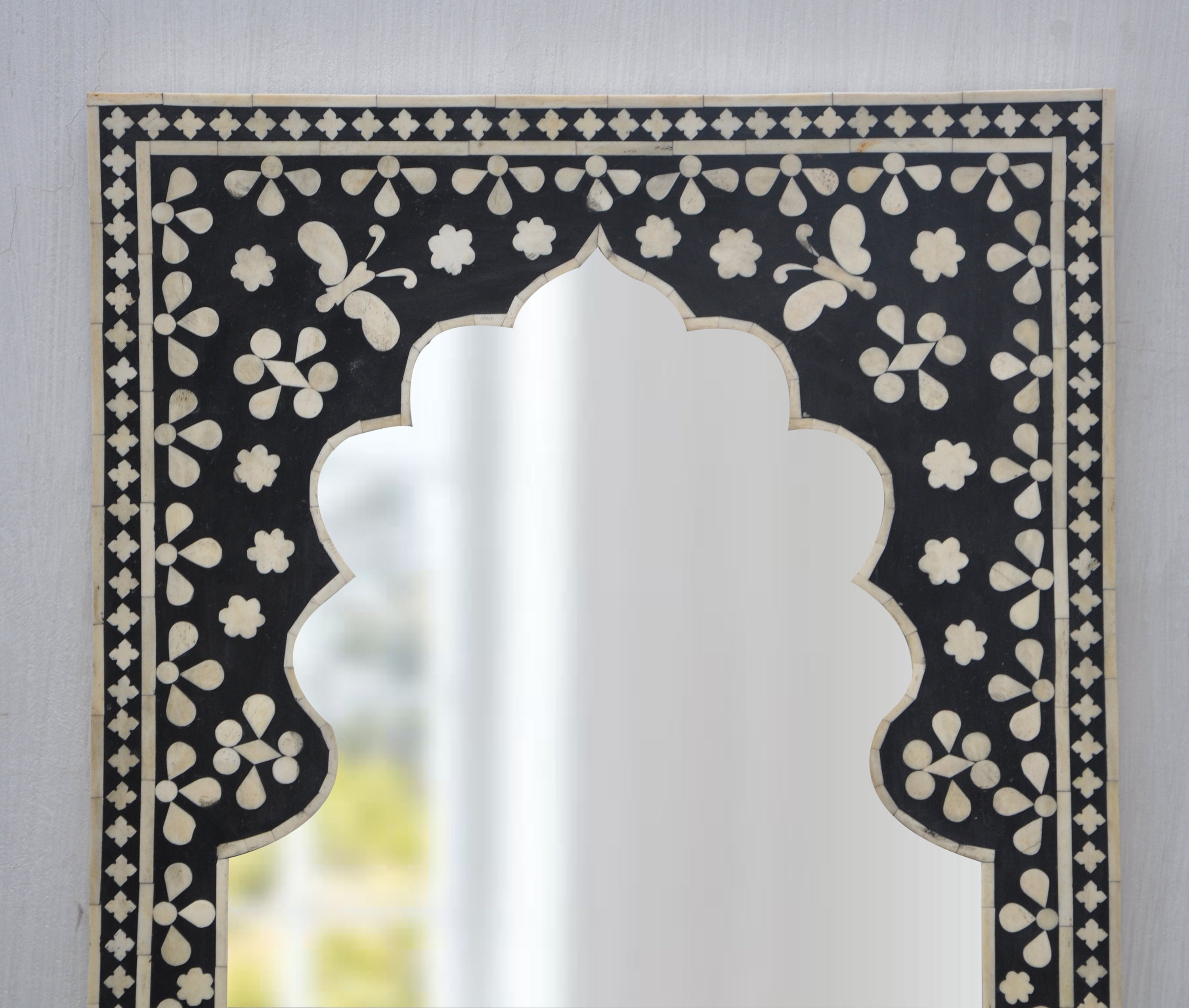 Handmade Bone Inlay Wooden Modern Floral and Butterfly Pattern | Etsy UK