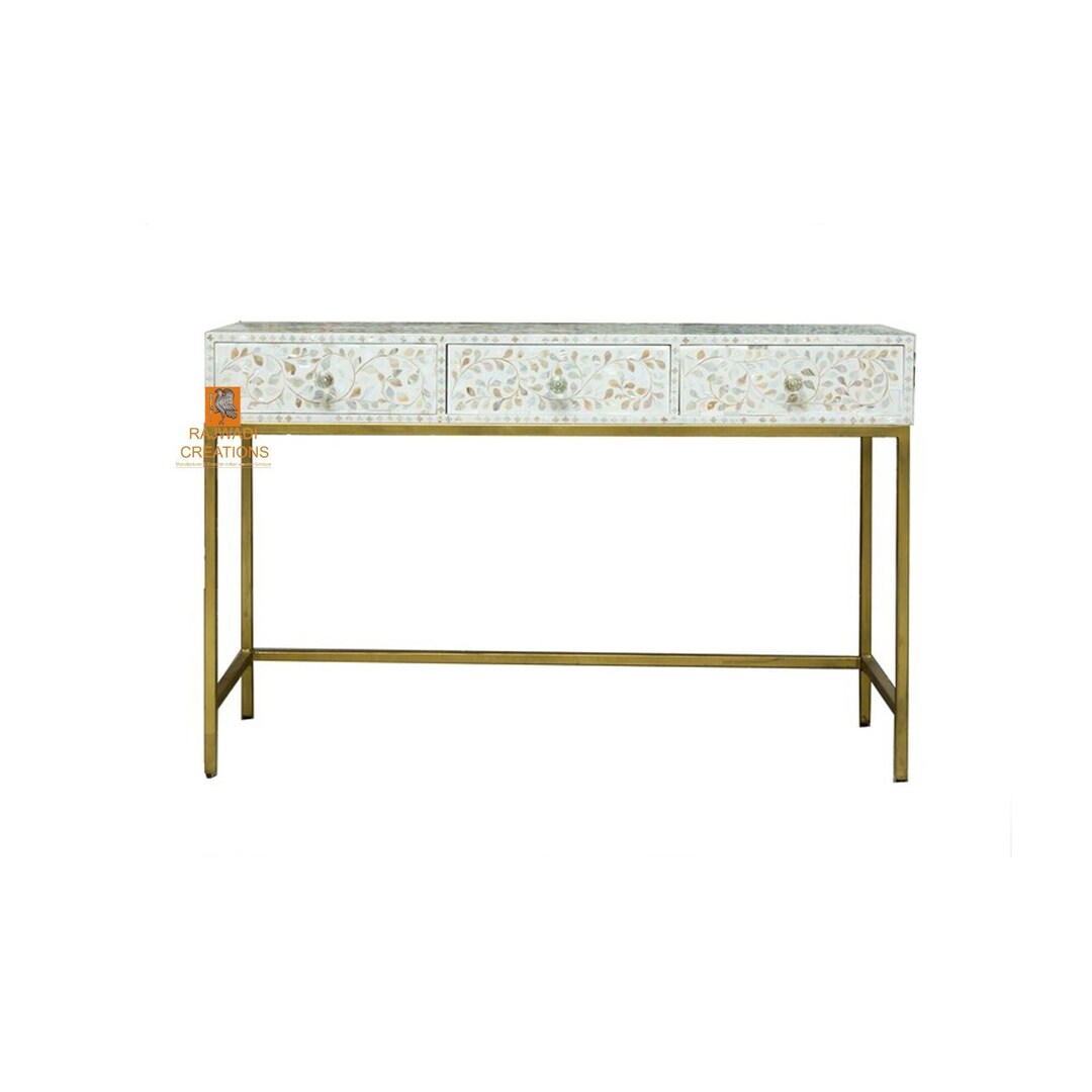 Handmade Mother of Pearl Inlay Wooden Modern Floral Pattern - Etsy