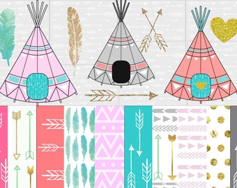 Teepee clipart | Etsy