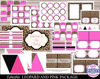 Pink Leopard Party - Etsy