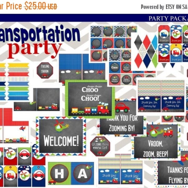 Transportation Party - Etsy
