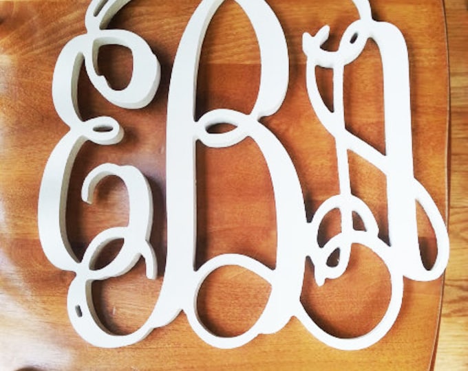 SALE 24 Inch Wooden Monogram Letters Unpainted Wedding - Etsy