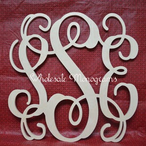 24 Inch Wooden Monogram Letters Unpainted Wedding Decor Home Decor - Etsy