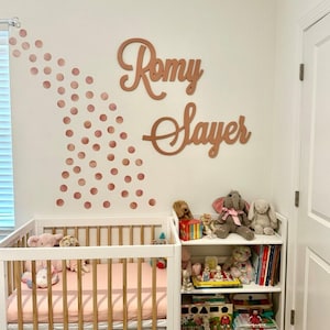 Wooden Nursery Name Sign Madelyn Custom Wood Personalized Calligraphy ...