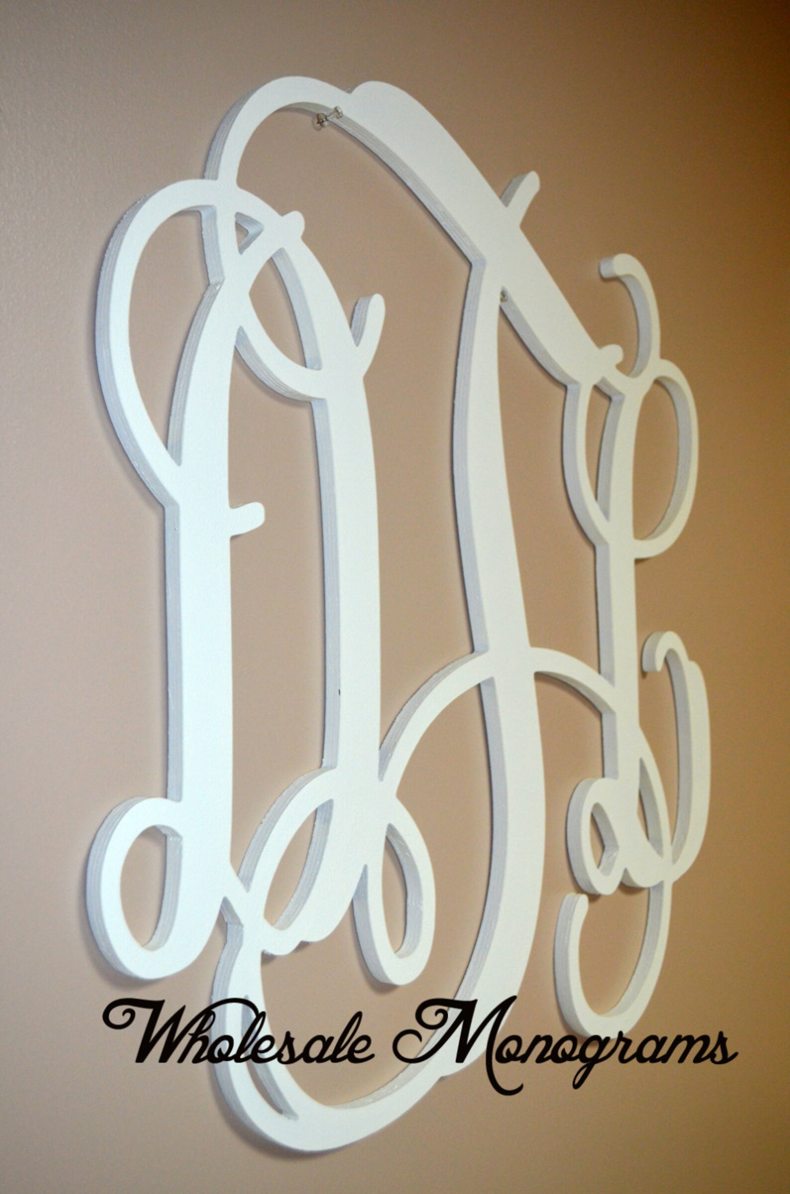 Wooden Monogram Wall Hanging Wedding Monogram Wooden - Etsy