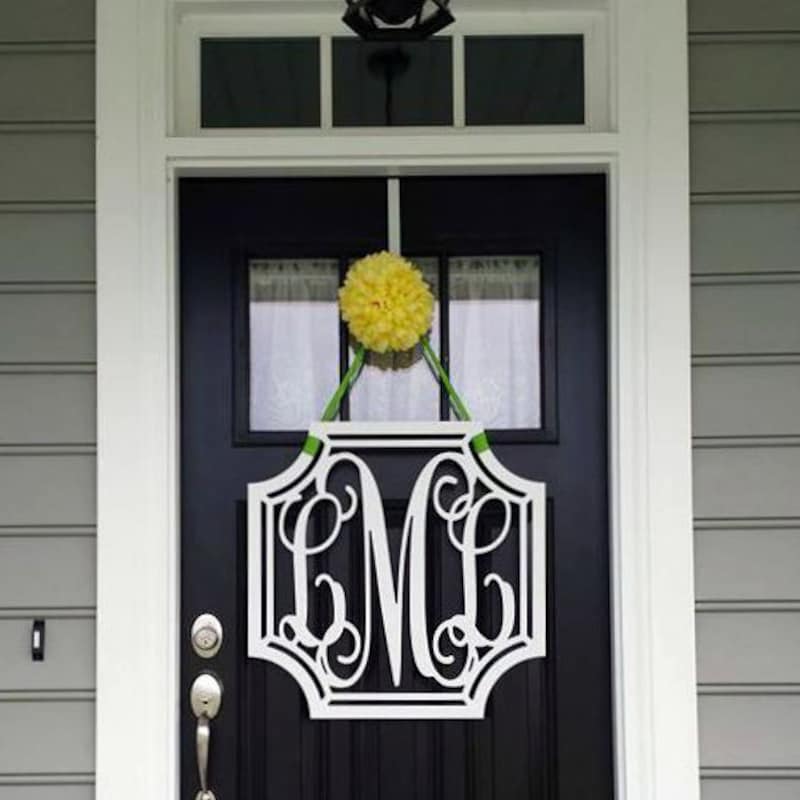 Monogram Door Hanger - Etsy