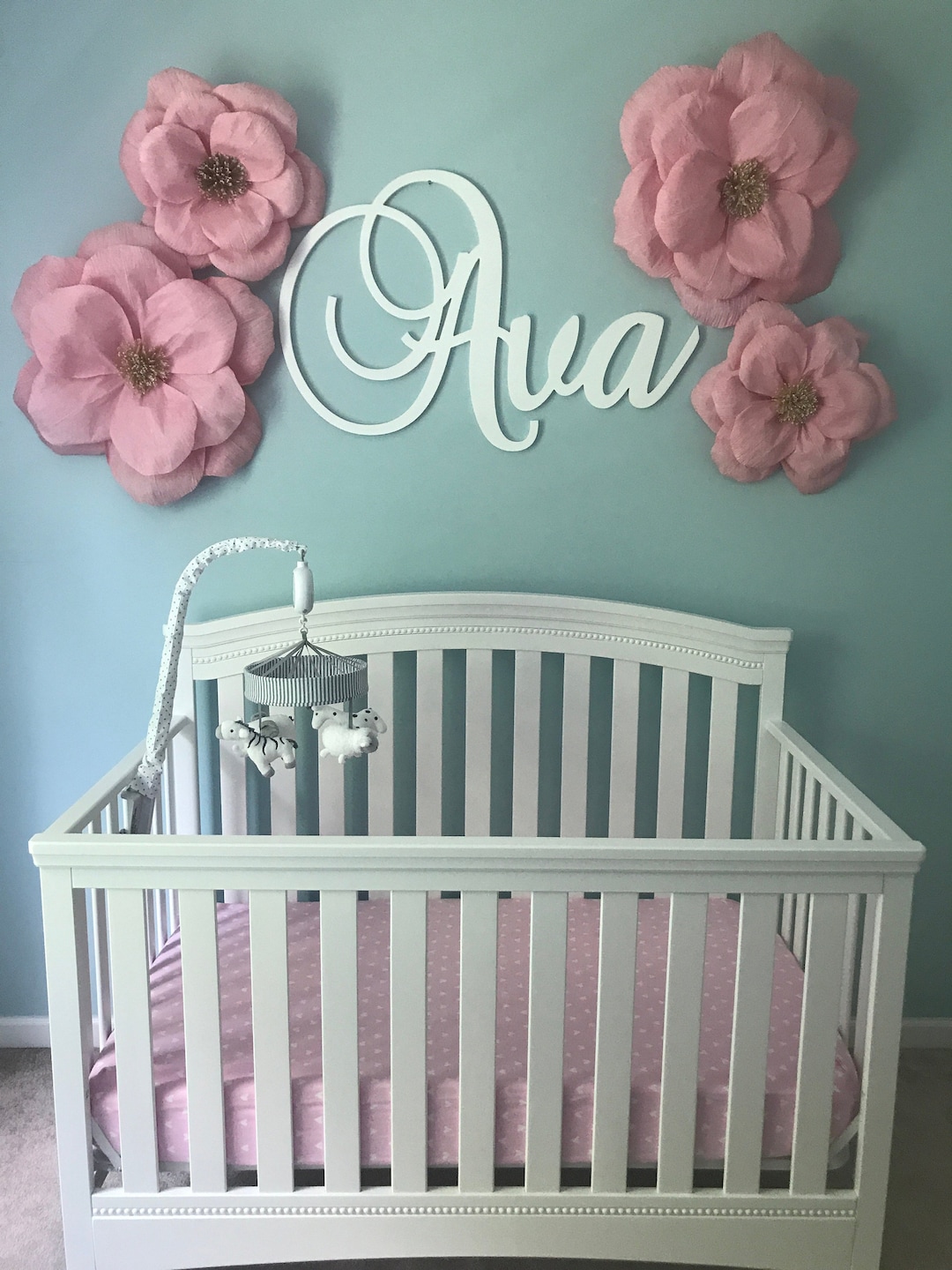 Large Wooden Name Sign Ava - Custom Name Sign - Nursery Decor - Wooden ...
