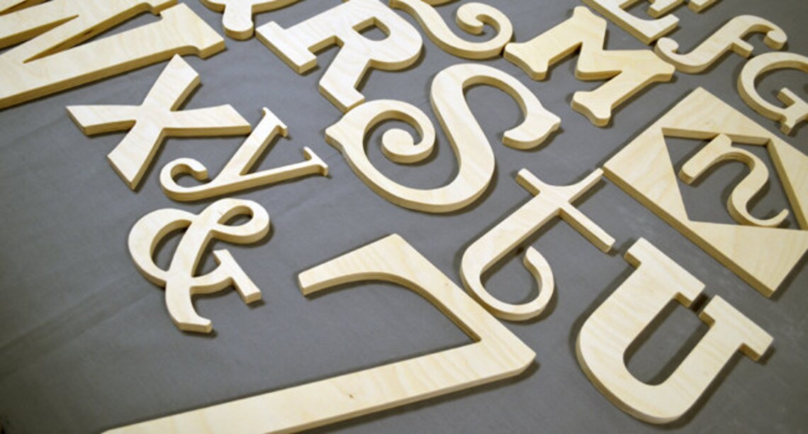 Wooden Alphabet Letter Set 4 12 Nursery Wooden - Etsy