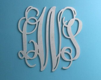 SALE 24 Inch Wooden Monogram Letters Unpainted Wedding | Etsy