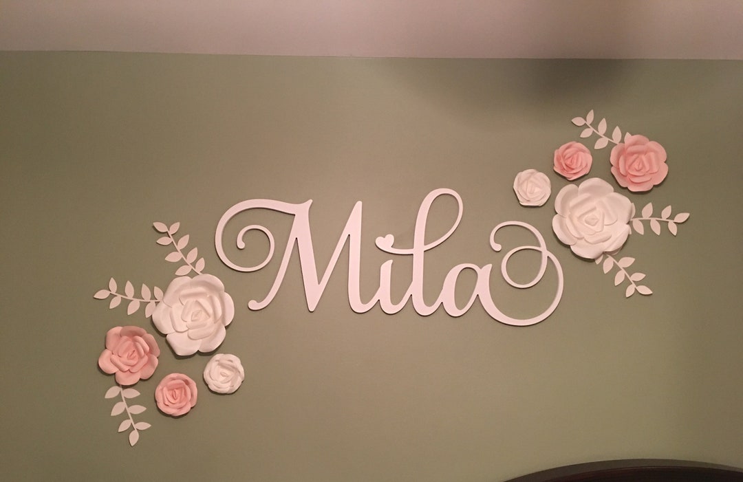 Wooden Name Sign Mila Custom Wood Name Sign Personalized Wood Name Sign ...